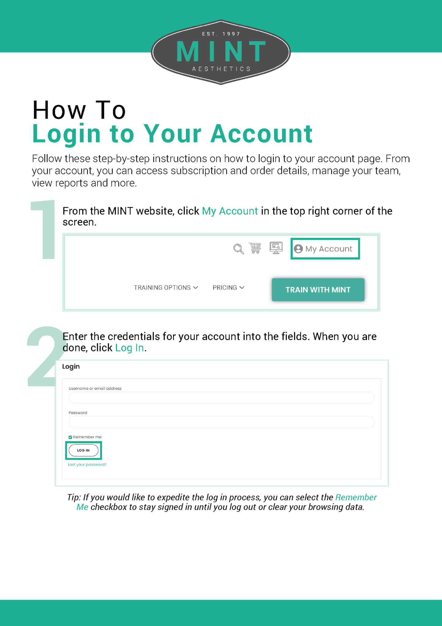 Start Your Online Learning Path with MINT Aesthetics eCourse
